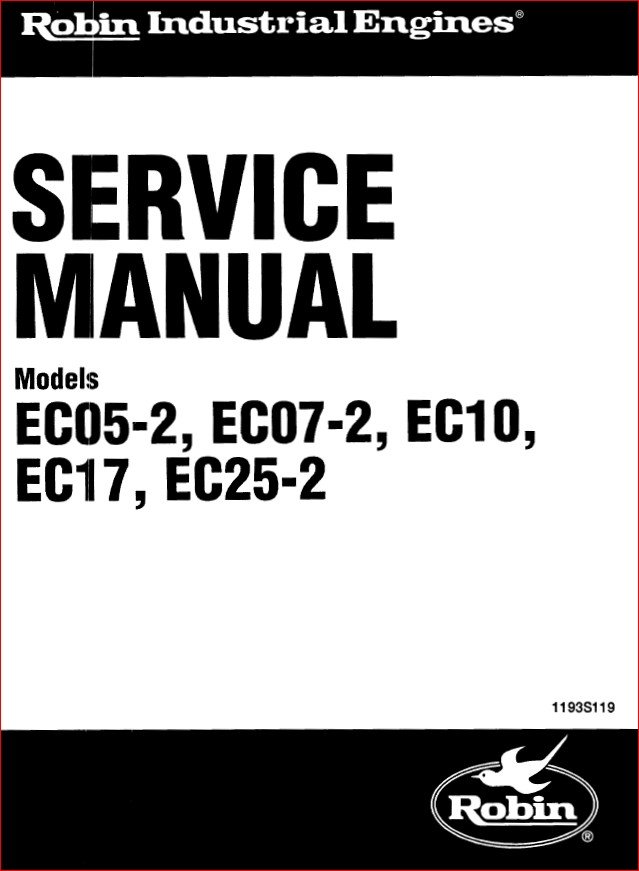 Robin Ec05 2 Ec07 2 Ec10 Ec17 Ec25 2 Service Manual - PDF DOWNLOAD