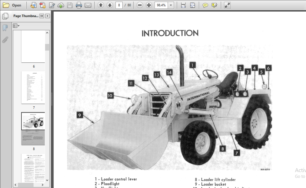Case IH Tractor International 3500 Series A Loader Tractor Operator's ...
