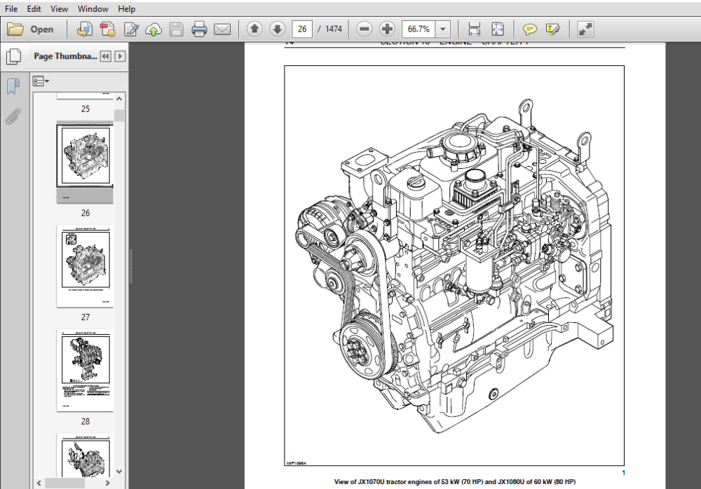 Case IH Tractor JX1070U,JX1080U,JX1090U,JX1100U Service Manual - PDF ...