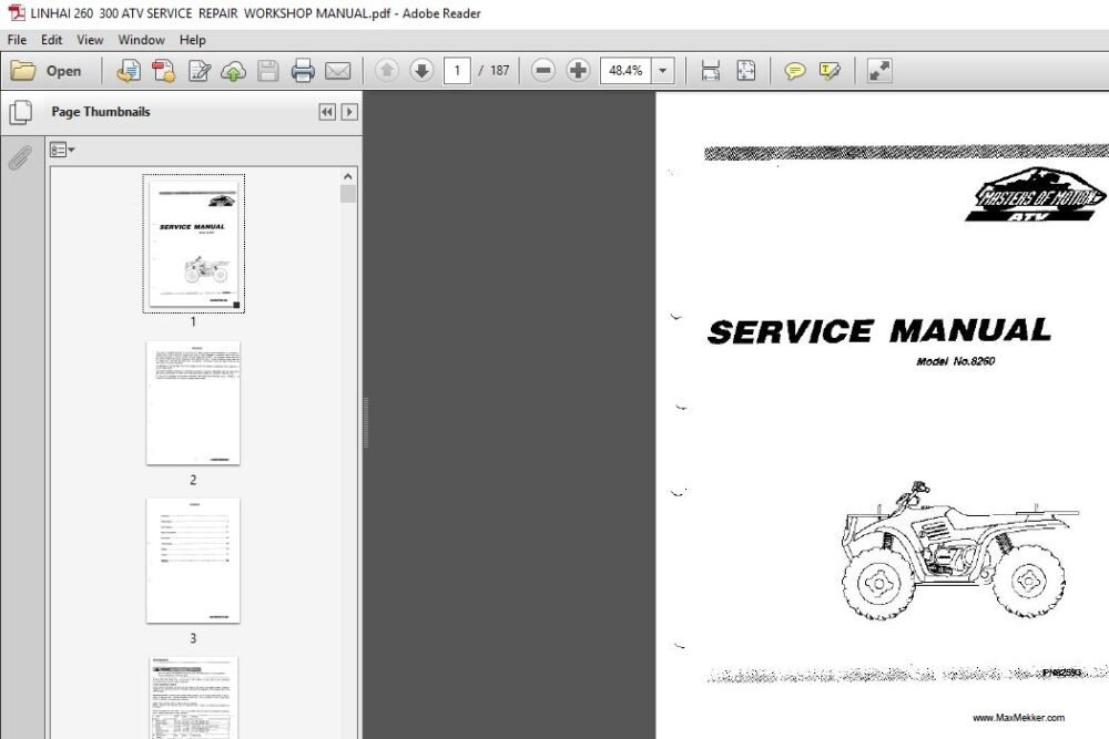 Linhai 260 300 ATV Workshop Service Repair Manual – PDF DOWNLOAD ...