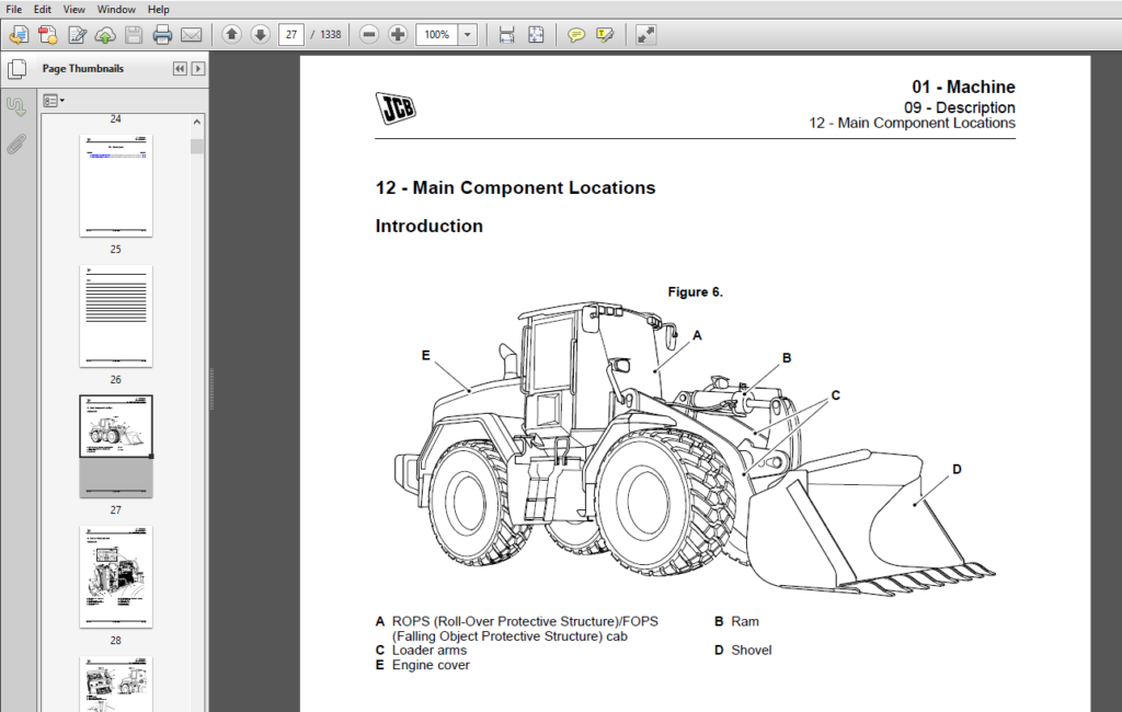 JCB 457 Wheel Loader Service Repair Manual - PDF Download