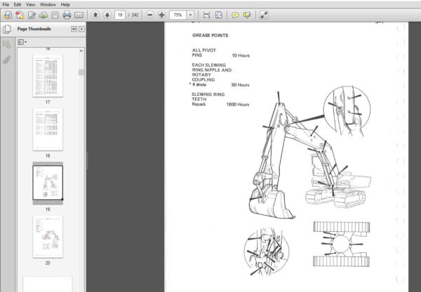 JCB 805, 805B, 806B, 807B, 808 Tracked Excavator Service Repair Manual ...
