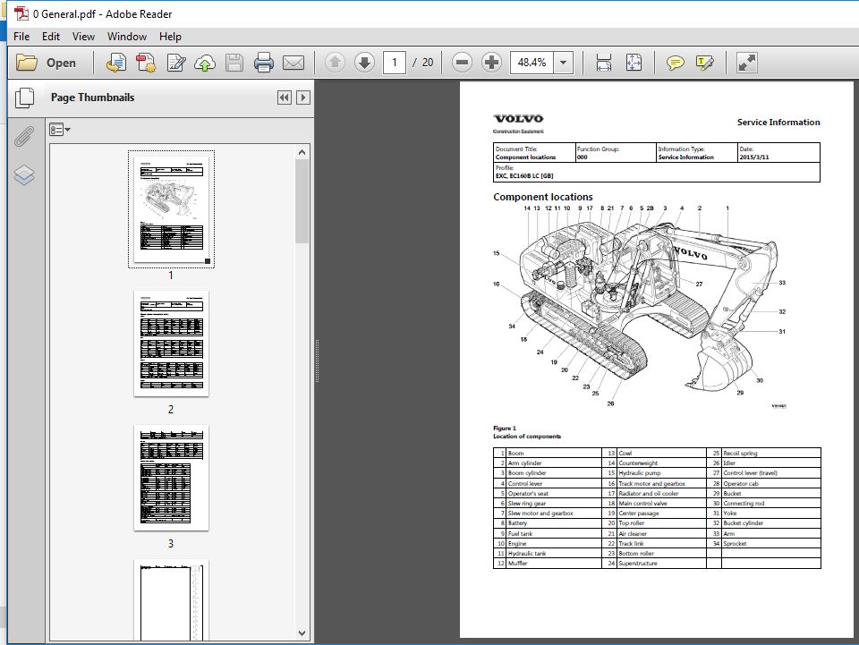 Volvo EC160B LC EC160BLC Excavator WORKSHOP Service REPAIR Manual SN ...