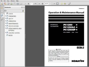 KOMATSU PC1250 -8 PC1250LC -8 PC1250SP-8 HYDRAULIC EXCAVATOR OPERATION ...