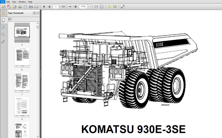 Komatsu 930E-3SE Dump Truck Field Assembly Manual A30318 & up – PDF ...
