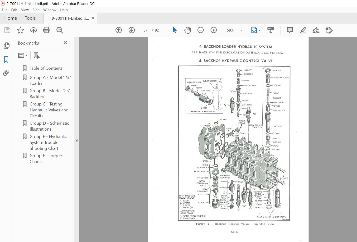Case Model 23 Loader & Backhoe Section 11 Service Manual (9-70011H ...