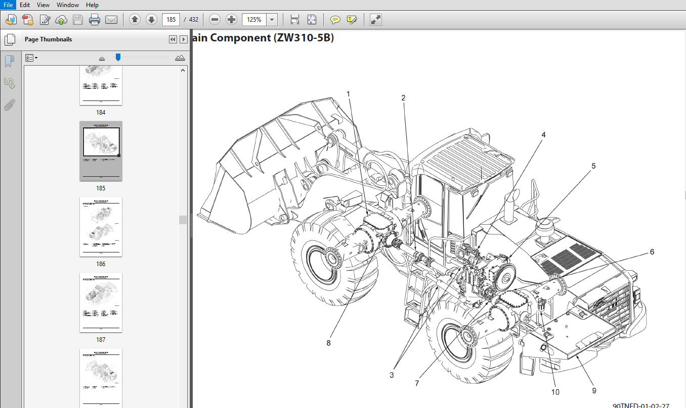 Hitachi ZW310-5B 330-5B Wheel Loader Troubleshooting + Operational ...