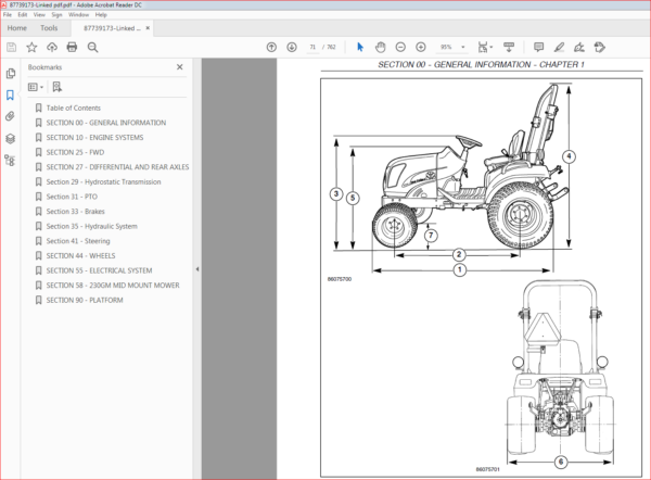 New Holland Tractor T1010 T1030 T1110 Repair Manual 87739173 - PDF DOWNLOAD