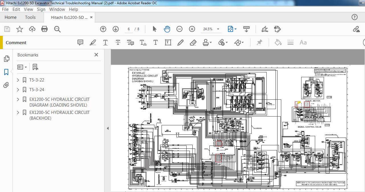 Hitachi Ex1200-5D Excavator Technical Troubleshooting Manual (TT18EE-00 ...