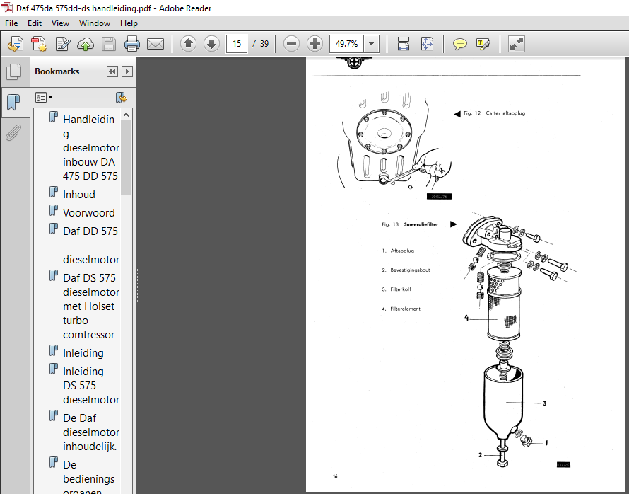 DAF DA475 DD575 DS 575 Handleiding Inbouw-Dieselmotor - PDF DOWNLOAD