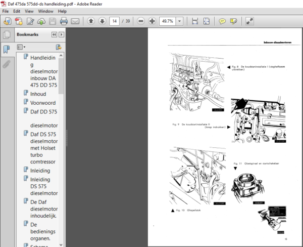 DAF DA475 DD575 DS 575 Handleiding Inbouw-Dieselmotor - PDF DOWNLOAD
