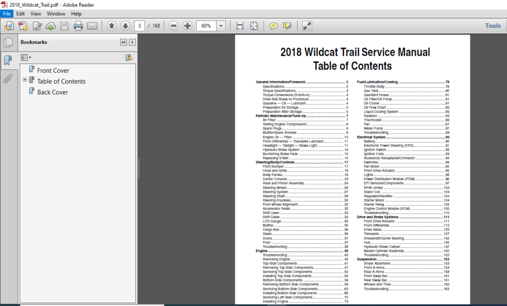 2018 Textron Off Road Wildcat Trail Service Manual - PDF DOWNLOAD