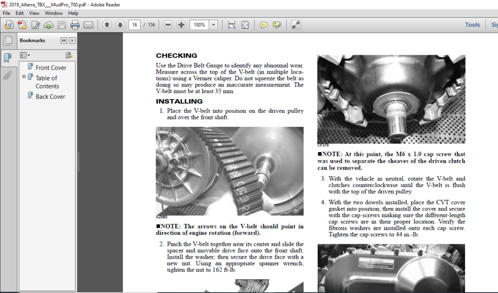2019 Textron Off Alterra TBX Mud Pro 700 Service Manual - PDF DOWNLOAD