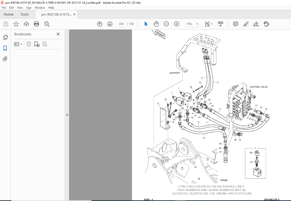 Doosan DX140LCR-3 Excavator Parts Manual 950106-01015EF – PDF DOWNLOAD ...