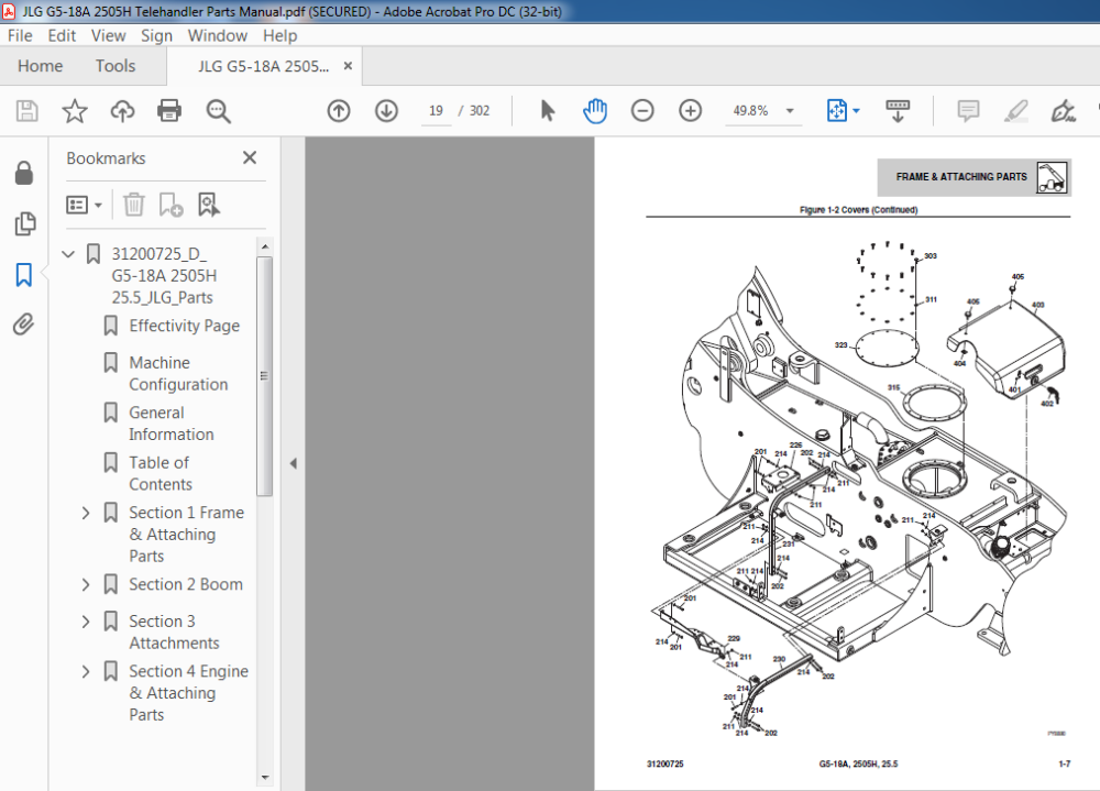 JLG G5-18A 2505H Telehandler Parts Manual – PDF DOWNLOAD – HeyDownloads ...