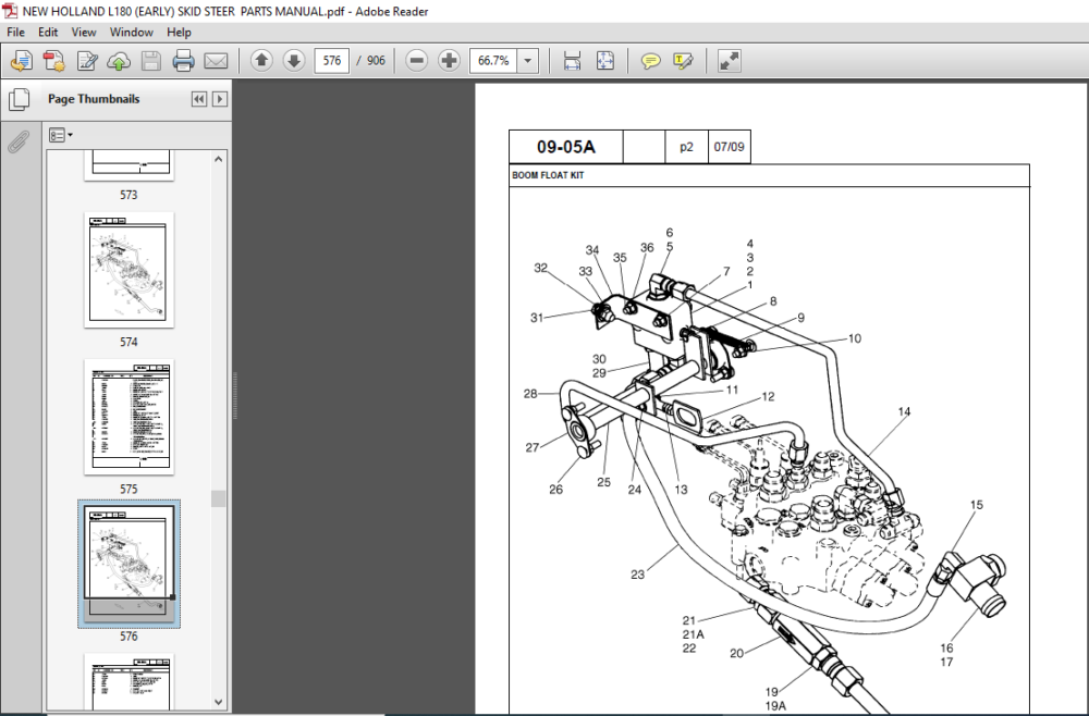NEW HOLLAND L180 (EARLY) SKID STEER PARTS MANUAL - PDF DOWNLOAD