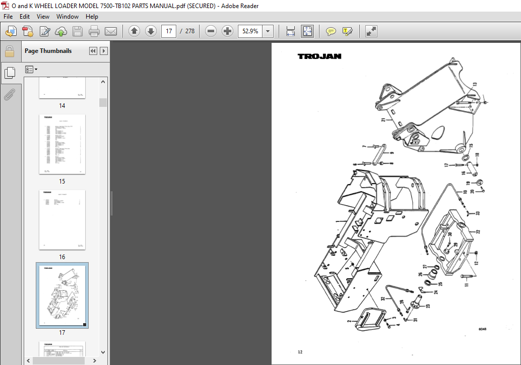 O and K WHEEL LOADER MODEL 7500-TB102 PARTS MANUAL – PDF DOWNLOAD ...