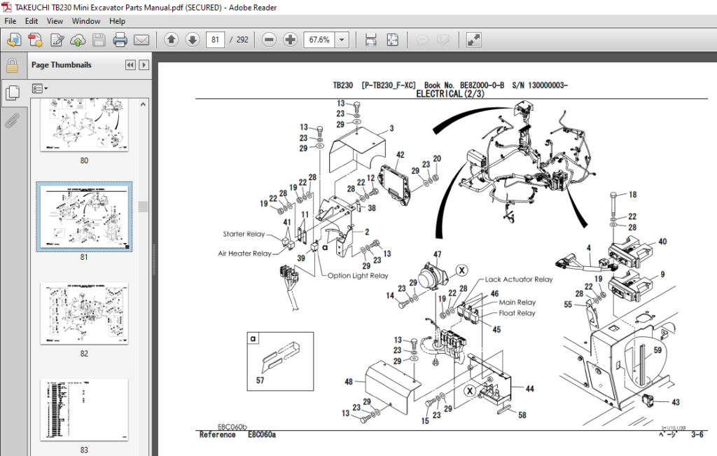 Parts Manual for Takeuchi TB230 Mini Excavator PDF – HeyDownloads ...