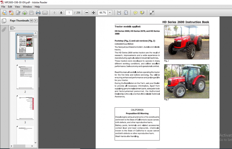 Massey Ferguson HD 2600 Series HD Series 2660 HD Series 2670 and HD ...