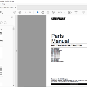 Caterpillar D8T TRACK-TYPE TRACTOR PARTS MANUAL - PDF DOWNLOAD ...