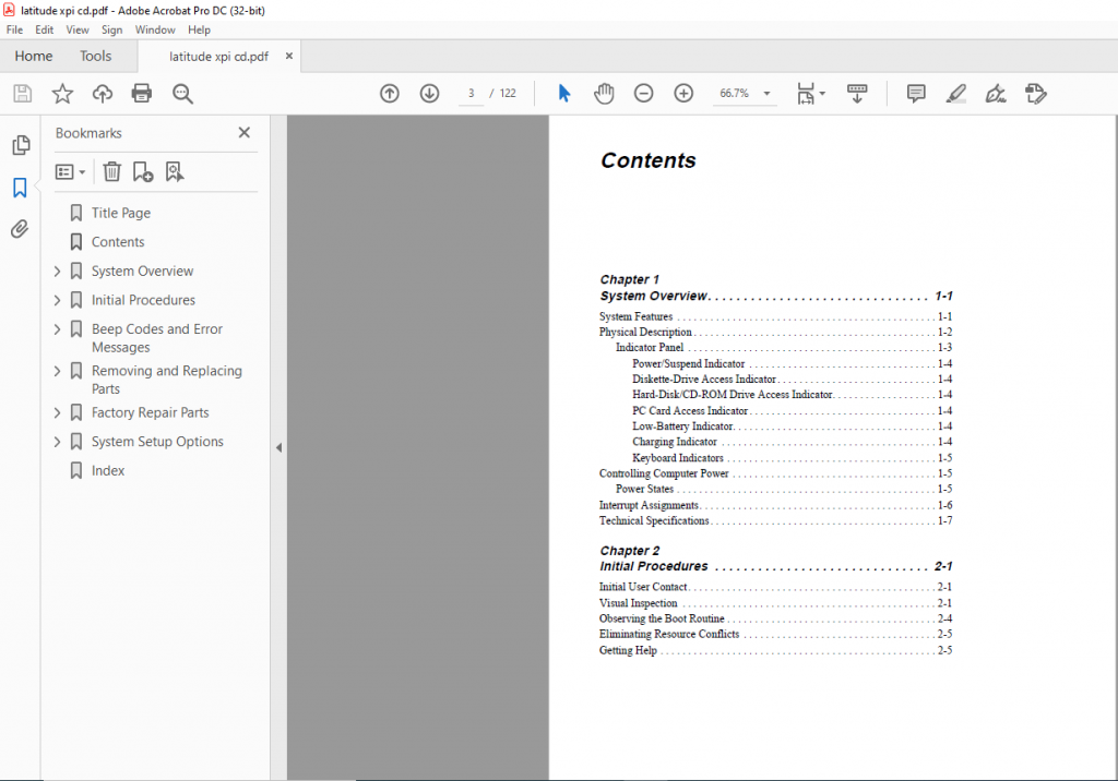 Dell Latitude XPi CD Laptop SERVICE MANUAL - PDF DOWNLOAD