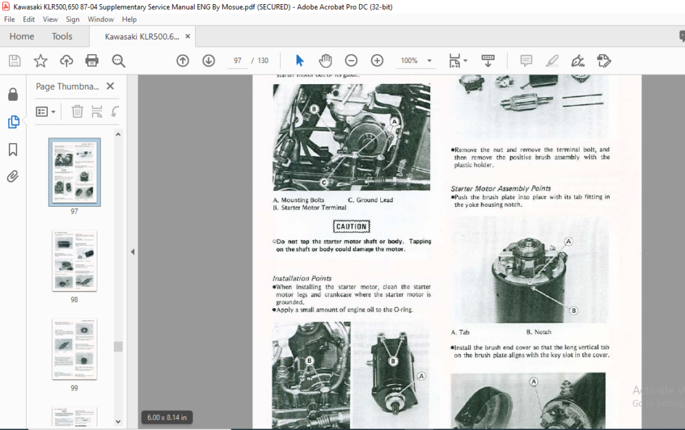 Kawasaki KLR650 KLR500 Motorcycle Service Manual – PDF DOWNLOAD ...