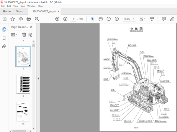 Kobelco SK80MSR-1E SK80CS-1E Hydraulic Excavators Parts Manual - PDF ...