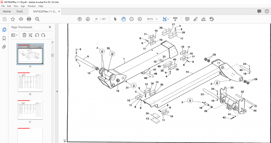 Manitou MVT 628 T Comfort Line Parts Manual – PDF DOWNLOAD ...