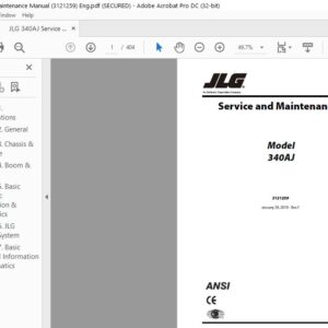 JLG 340 AJ Service & Maintenance Manual - HeyDownloads - Manual Downloads