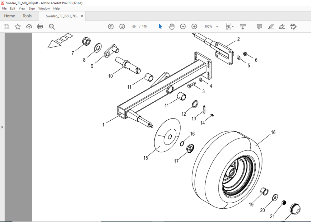 Krone Swadro TC 680 TC 760 Spare Parts Manual - PDF DOWNLOAD