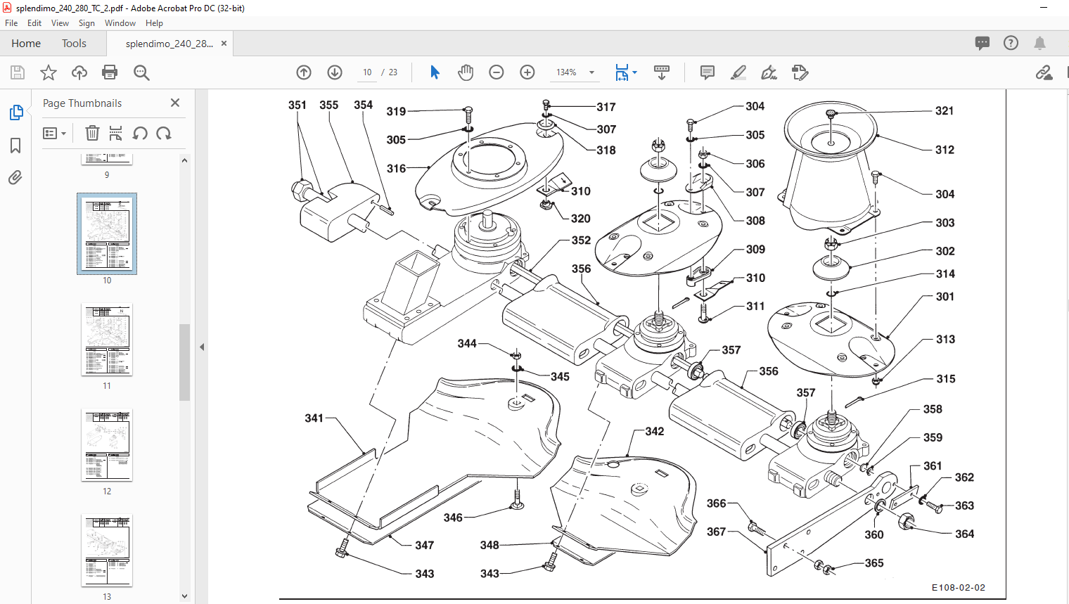 Lely splendimo 240 TC 280 TC Parts List Manual - PDF DOWNLOAD