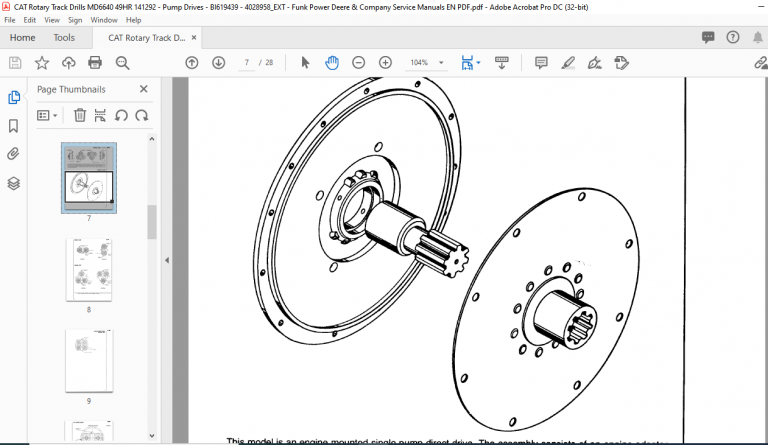 CAT Rotary Track Drills Funk Power Pump Drives Service Manual - PDF ...