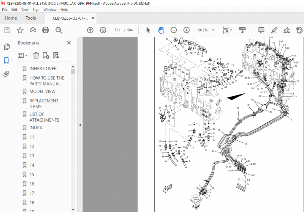 Cat 345C 345C L Track-Type Excavators (C13 Engine) Parts Manual – PDF ...