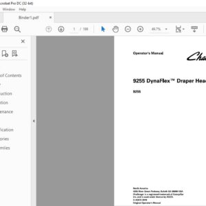 Challenger 9255 DynaFlex Draper Header 9255 Operator's Manual - PDF ...