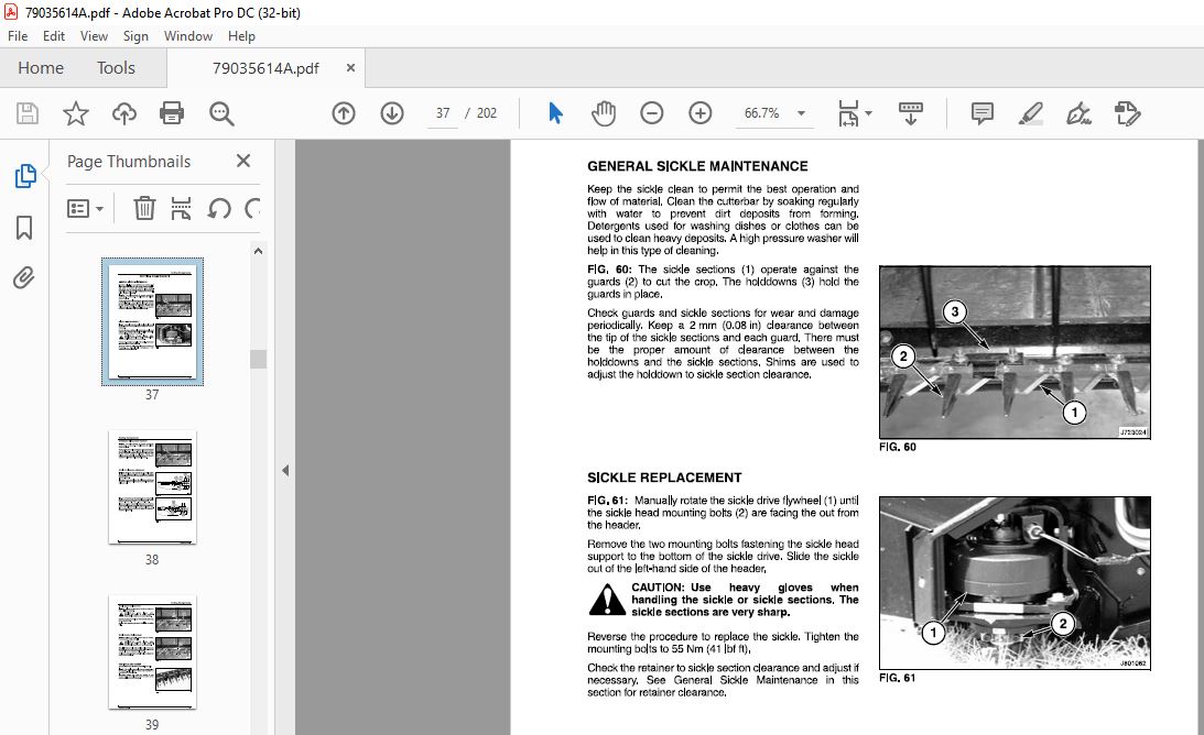 Challenger EU Harvesting 5200 Draper Header Service Manual 79035614A ...