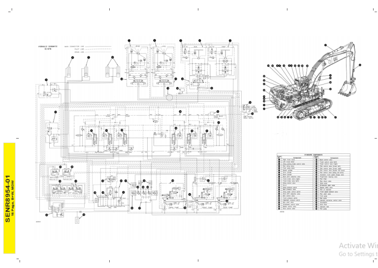 Hydraulic Schematic for CAT 375 & 375L Excavators Manual PDF ...