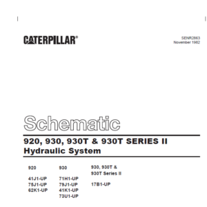 930T & 930T SERIES II Hydraulic System Schematic Manual - PDF DOWNLOAD ...
