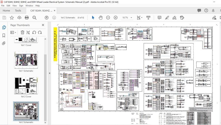 CAT 924H 924HZ 928HZ & 930H Wheel Loader Electrical System Schematic ...