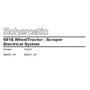 Cat 651E WheelTractor - Scraper Electrical System Schematic Manual ...