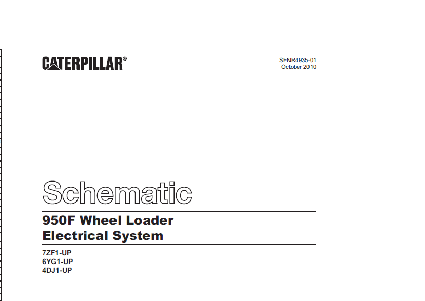 Cat 950F Wheel Loader Electrical System Schematic Manual – PDF DOWNLOAD ...
