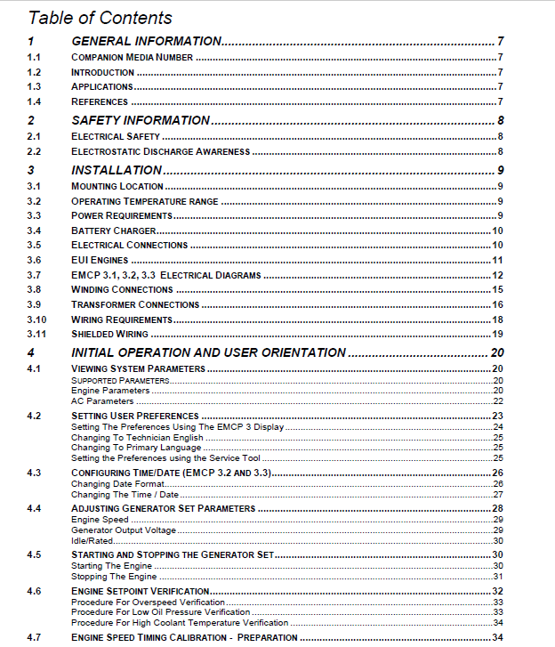 Cat EMCP 3.1 3.2 3.3 Generator Set Control Application & Installation ...