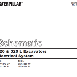 Cat Electrical 320 & 320 L Excavators Electrical System Schematic ...