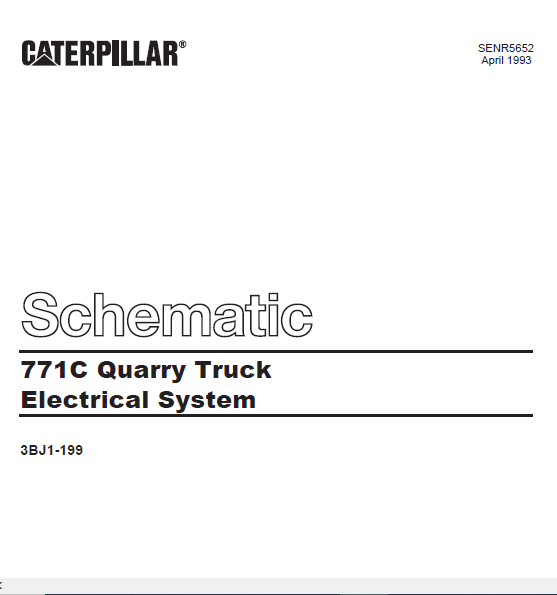 Cat Electrical 771C Quarry Truck Electrical System Schematic Manual ...