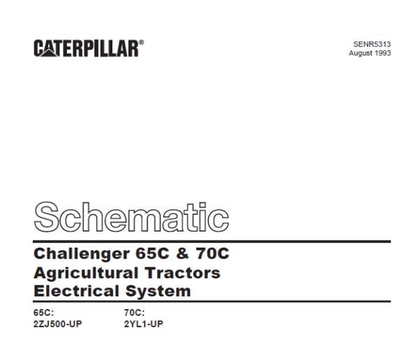 Cat Electrical Challenger 65C & 70C Agricultural Tractor Electrical ...