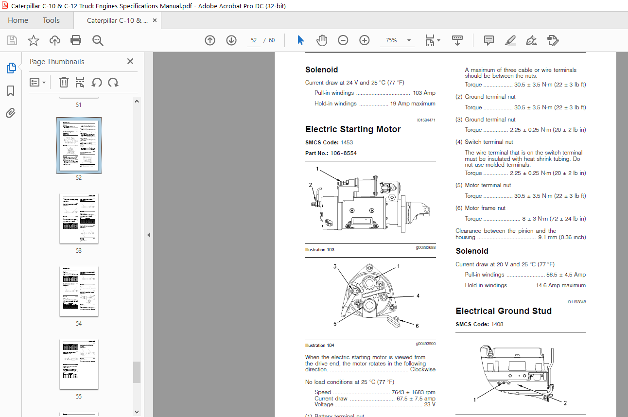 Caterpillar C-10 & C-12 Truck Engines Specifications Manual - PDF DOWNLOAD