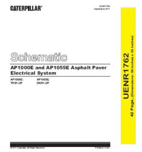 EN Cat AP1000E and AP1055E Asphalt Paver Electrical System Schematic ...