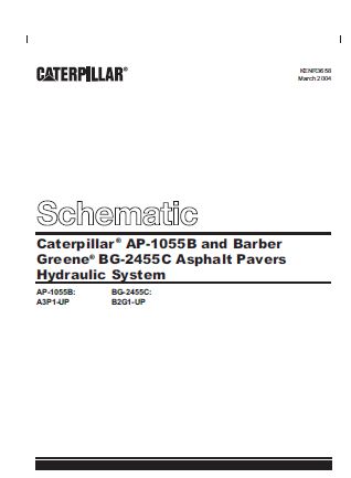 EN Caterpillar AP-1055B and Barber Greene BG-2455C Asphalt Pavers ...