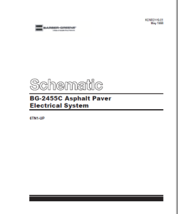 En Cat BG-2455C Asphalt Paver Electrical System Schematic Manual - PDF ...