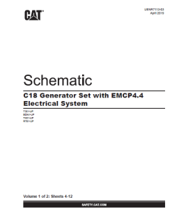 EN CAT Engine - Generator Set C18 EMCP4.4 Electrical System Schematic ...