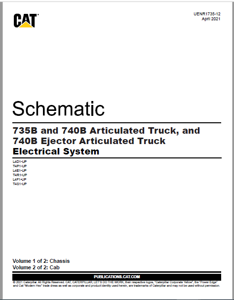 EN Cat Articulated Dump Truck735B and 740B Articulated Truck and 740B ...